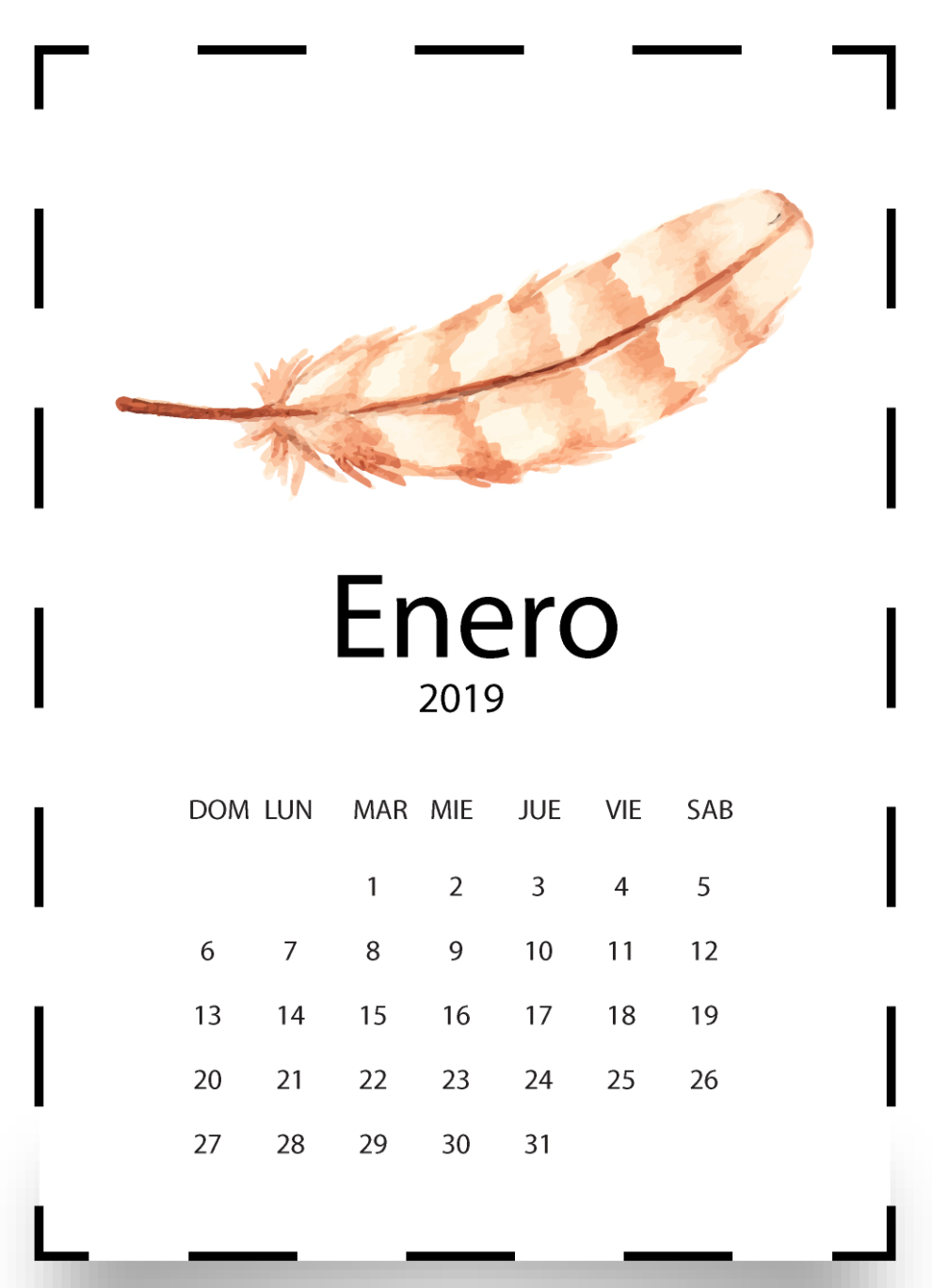 GRATIS: Calendarios 2019 para imprimir y organizar tu vida [Descarga] PDF