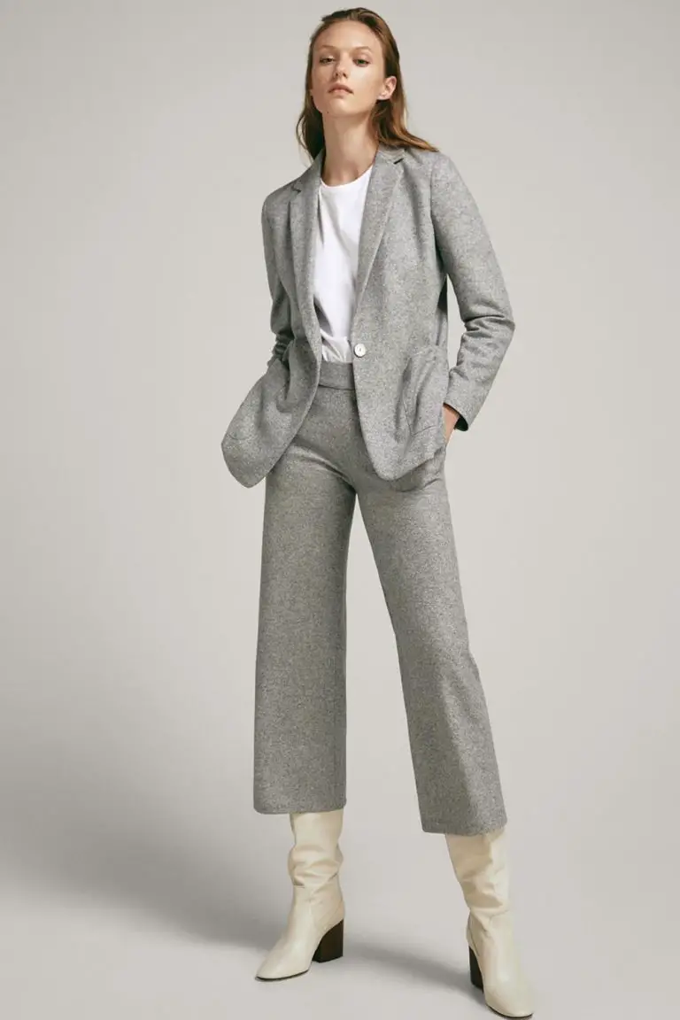 +17 Combinaciones de traje gris para mujeres sofisticadas