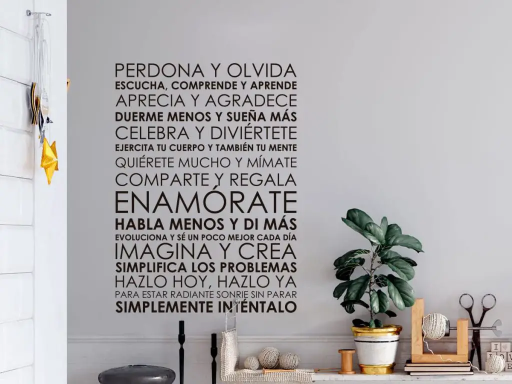 Vinilos decorativos con frases ¡Una manera creativa de Decorar!