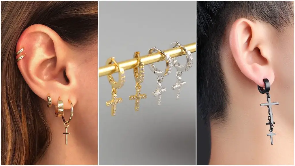 +20 Aros con cruz para looks unisex