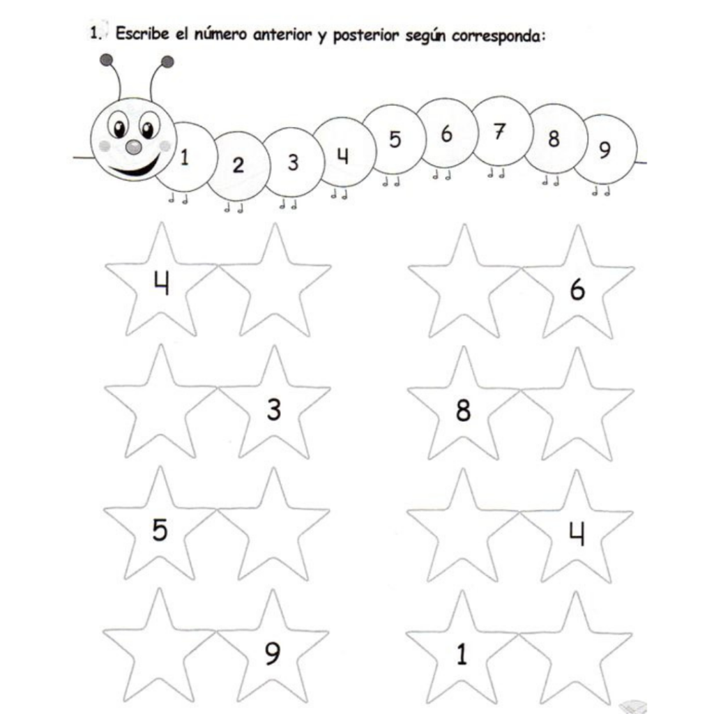 Tareas para niños de 5 años de grafomotricidad, lectoescritura y números